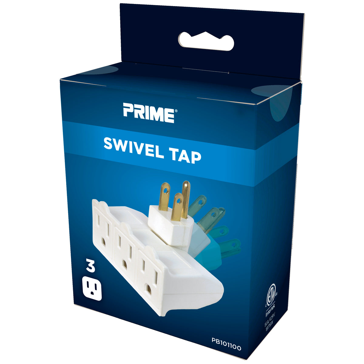 3-Outlet Swivel Power Tap — Prime Wire & Cable Inc.