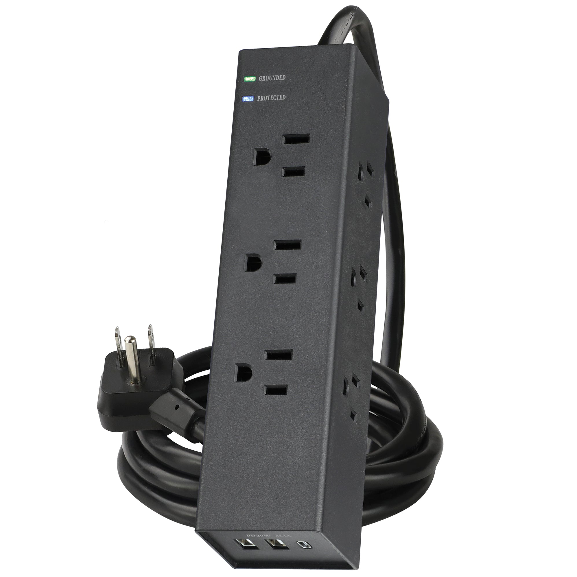 6-Outlet 1000 Joule Surge Protector w/8ft Cord — Prime Wire & Cable Inc.