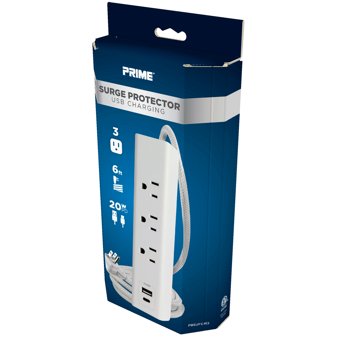 6-Outlet 1000 Joule Surge Protector w/8ft Cord — Prime Wire & Cable Inc.