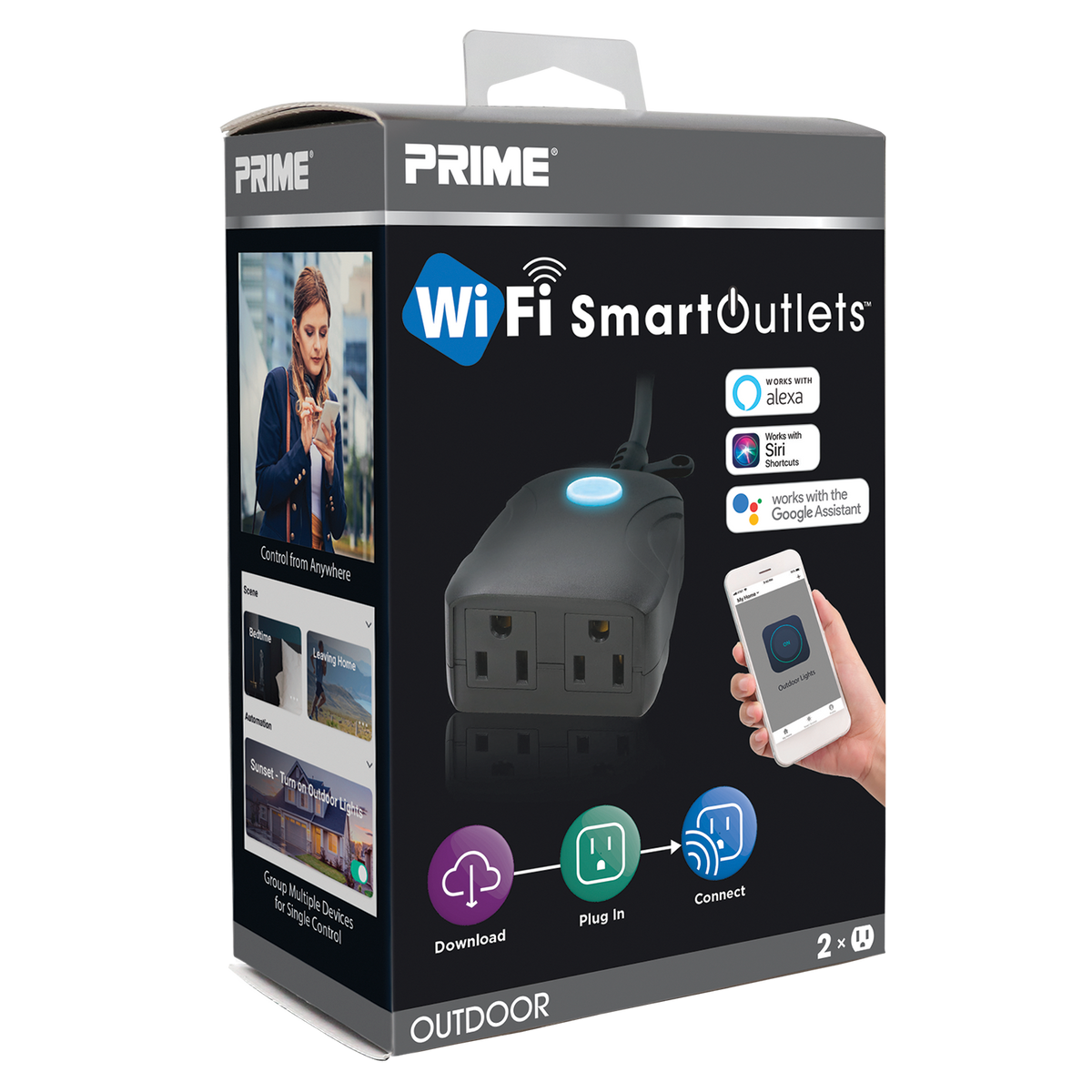 2-Outlet Outdoor Wi-Fi Remote Control — Prime Wire & Cable Inc.