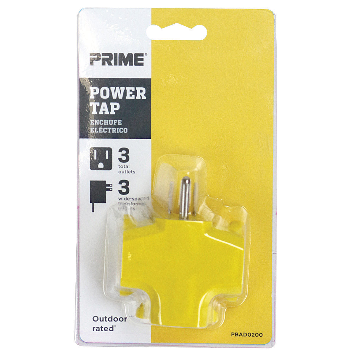 3-Outlet 90° Power Block Adapter — Prime Wire & Cable Inc.
