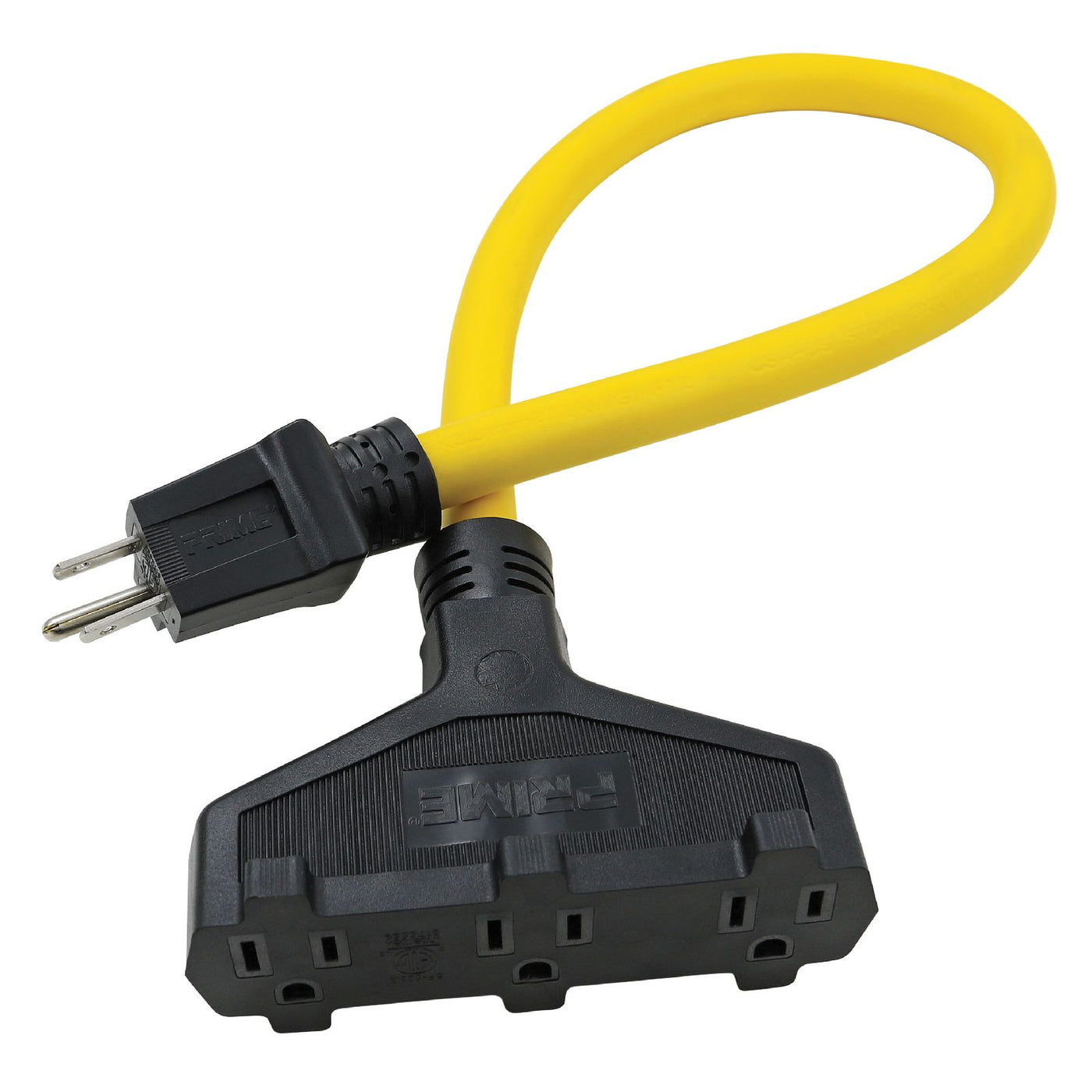 2ft 12/3 STW 3-Outlet Adapter — Prime Wire & Cable Inc.