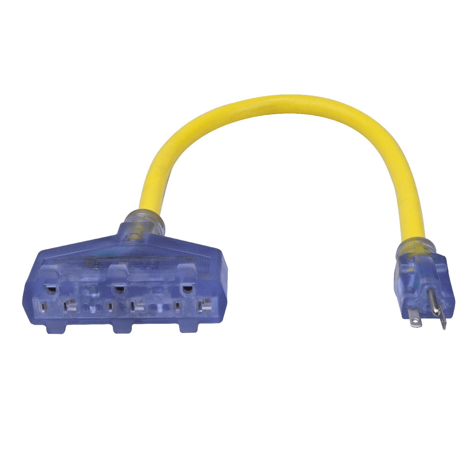 2ft 12/3 STOW 20A 3-Outlet Adapter — Prime Wire & Cable Inc.