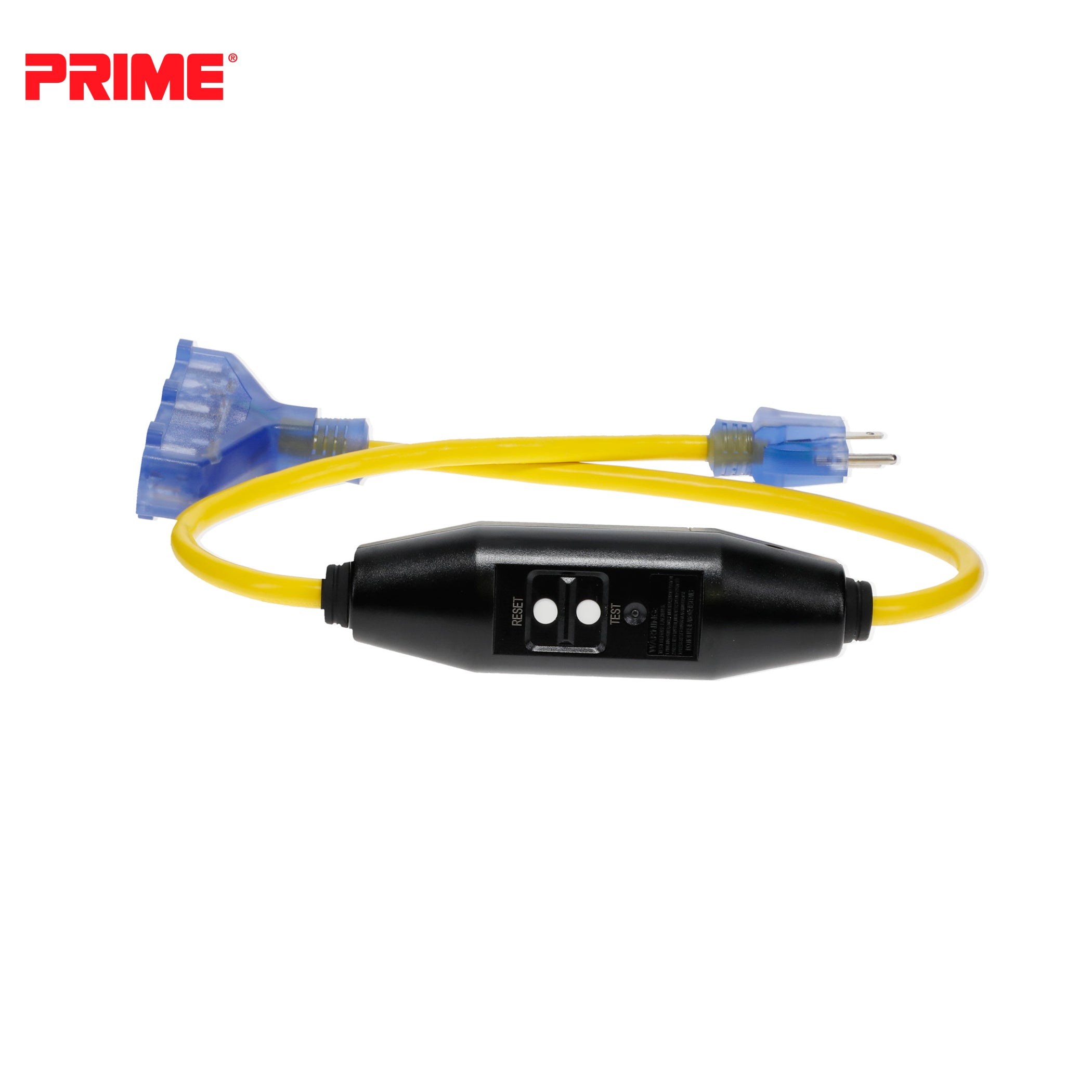 3ft 12/3 SJTW In-Line GFCI Triple-Tap Adapter — Prime Wire & Cable Inc.