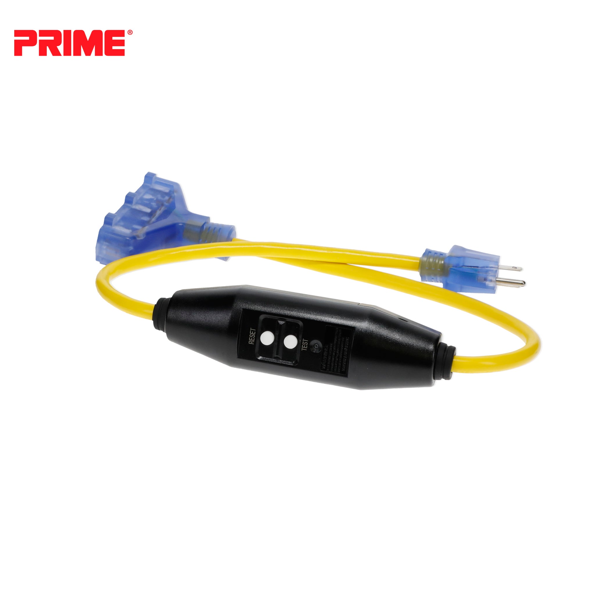 3ft 12/3 SJTW In-Line GFCI Triple-Tap Adapter — Prime Wire & Cable Inc.