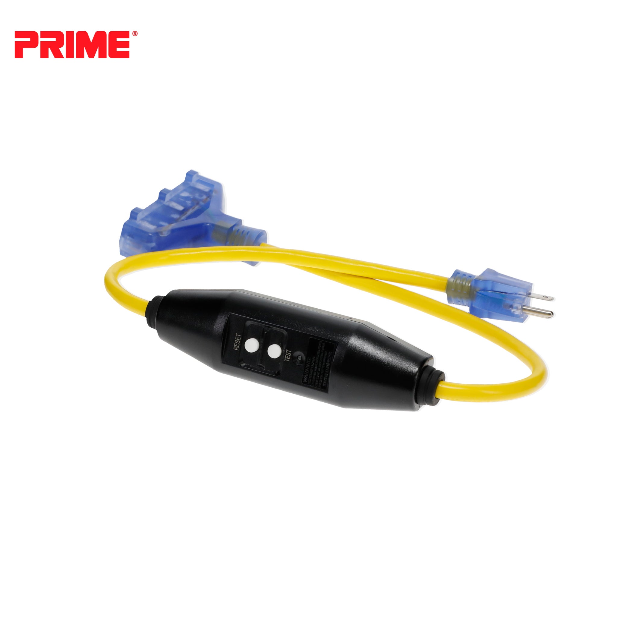 3ft 12/3 SJTW In-Line GFCI Triple-Tap Adapter — Prime Wire & Cable Inc.