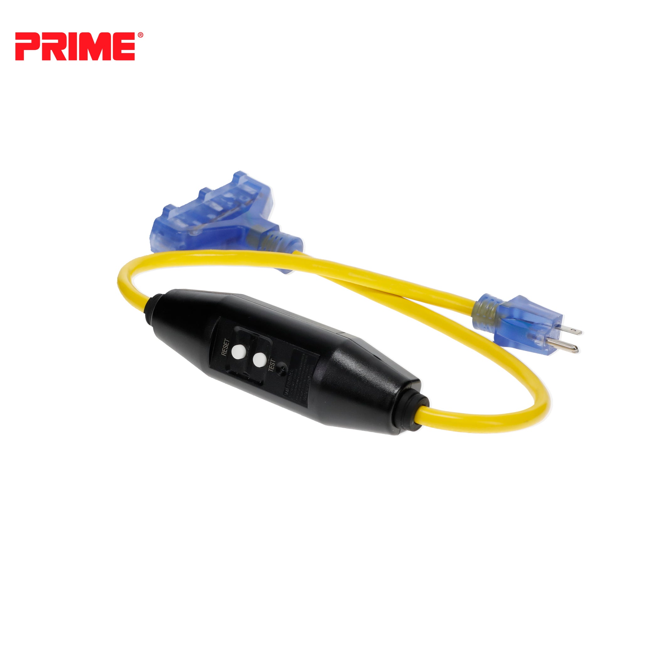 3ft 12/3 SJTW In-Line GFCI Triple-Tap Adapter — Prime Wire & Cable Inc.