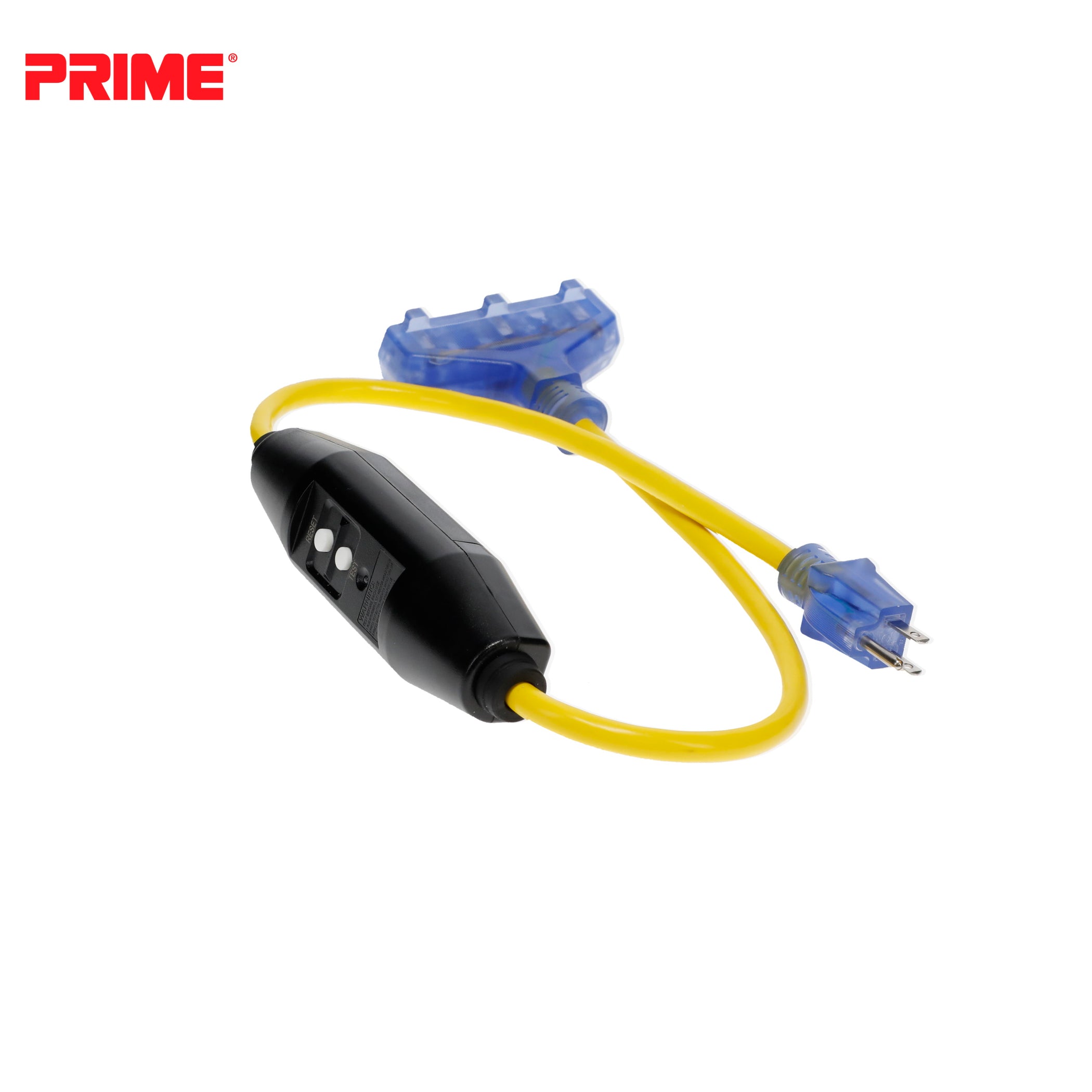 3ft 12/3 SJTW In-Line GFCI Triple-Tap Adapter — Prime Wire & Cable Inc.