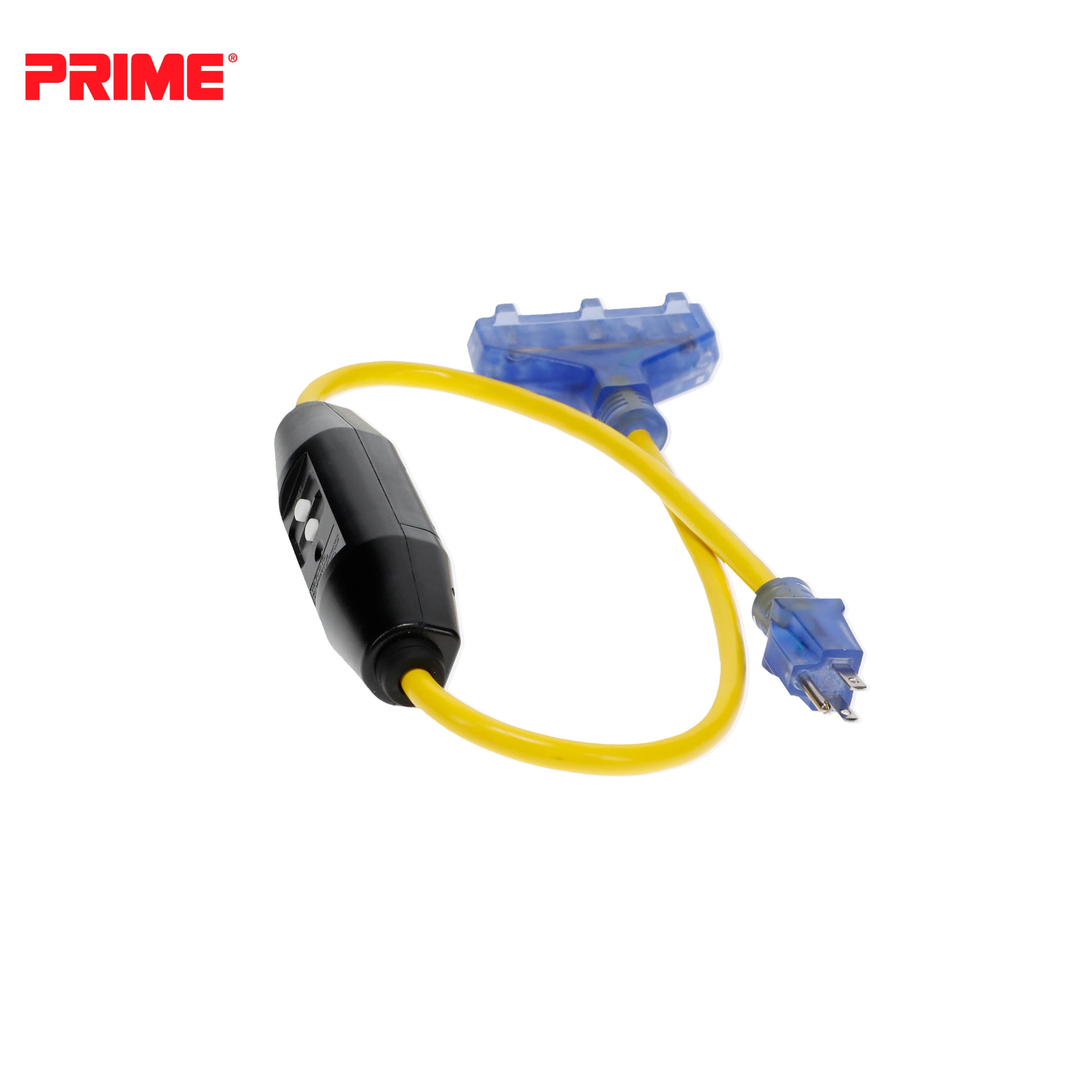 3ft 12/3 SJTW In-Line GFCI Triple-Tap Adapter — Prime Wire & Cable Inc.