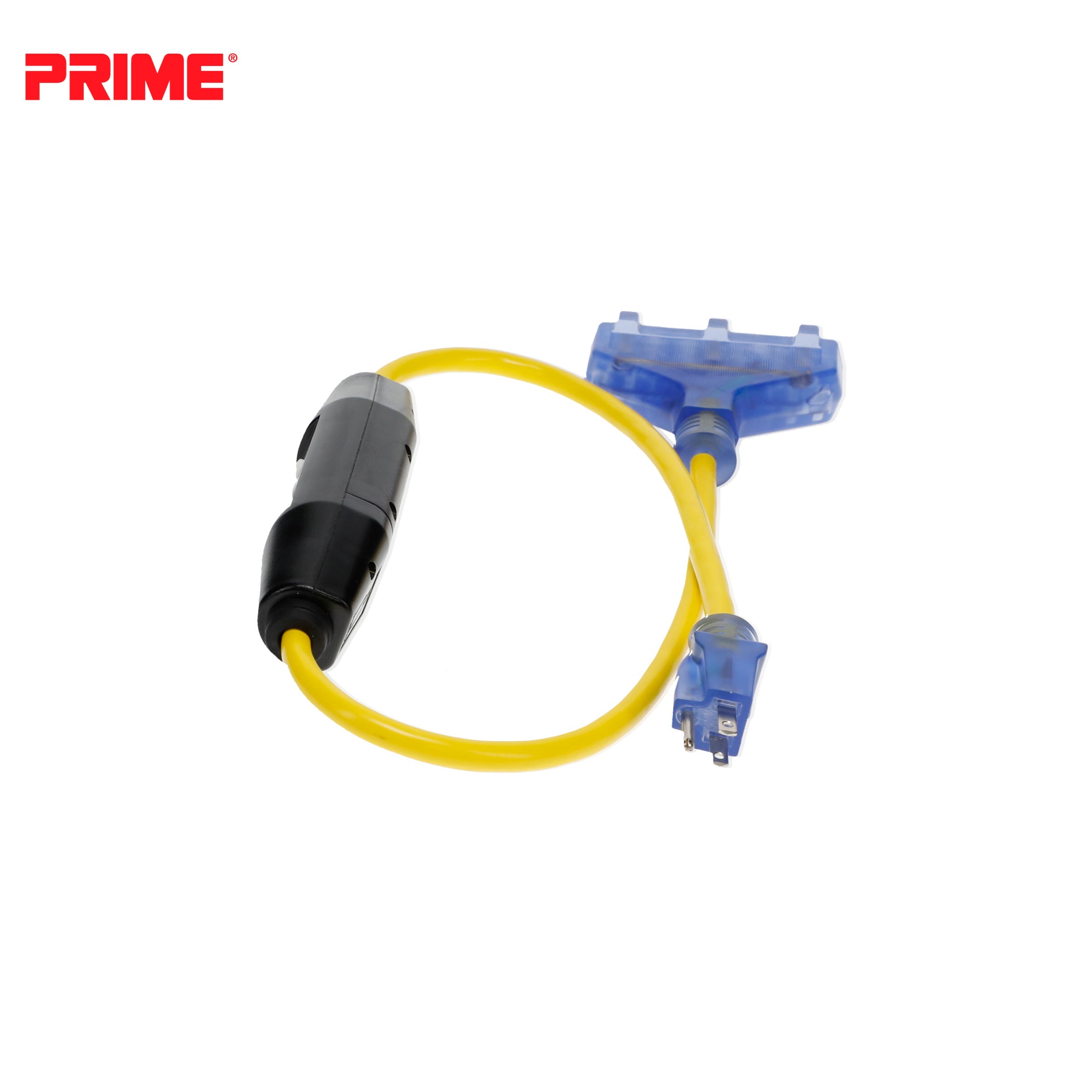 3ft 12/3 SJTW In-Line GFCI Triple-Tap Adapter — Prime Wire & Cable Inc.