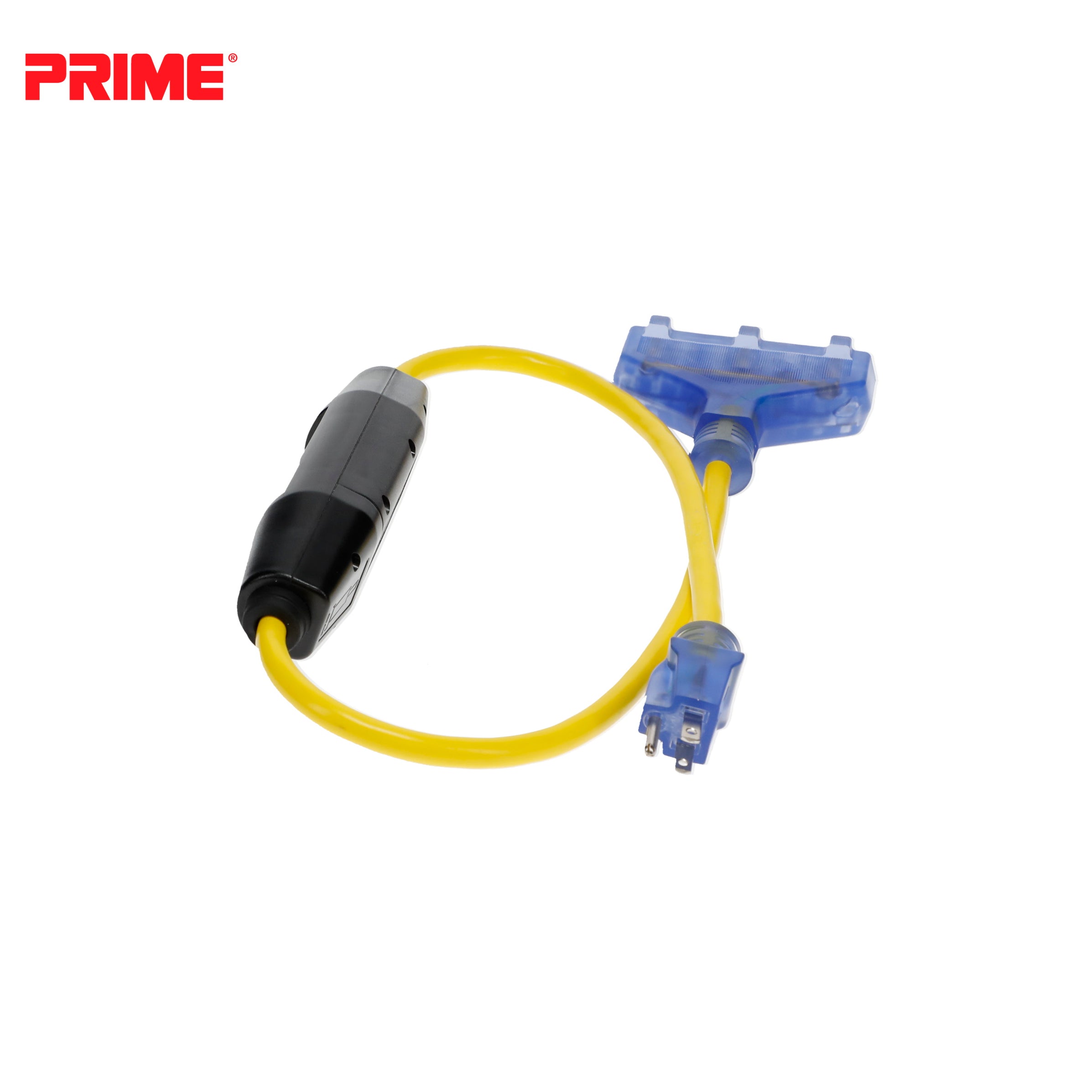3ft 12/3 SJTW In-Line GFCI Triple-Tap Adapter — Prime Wire & Cable Inc.