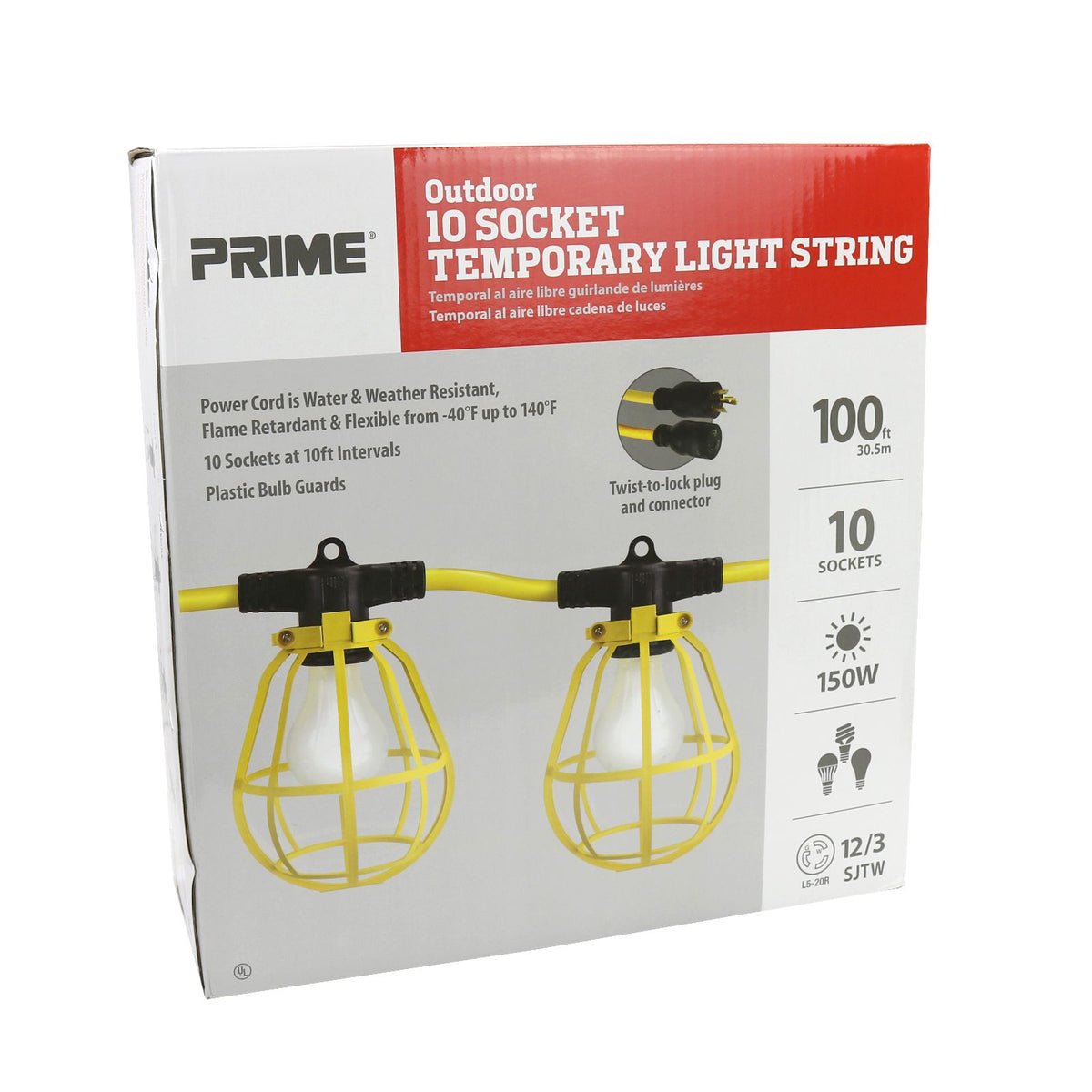 100ft 12/3 SJTW 10-Bulb Twist-to-Lock Light String — Prime Wire & Cable ...