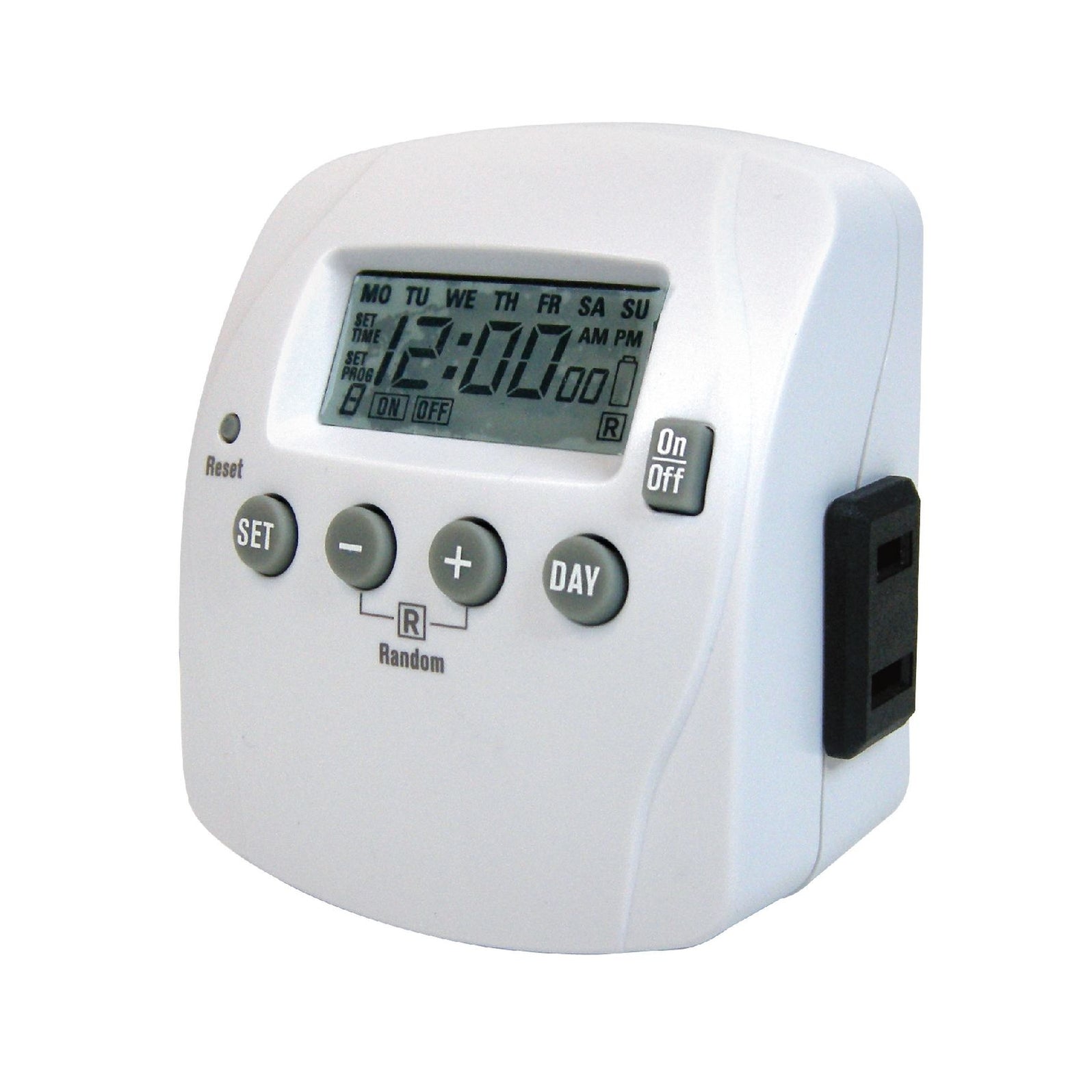 1-Outlet 7-Day Digital Indoor Timer w/8 Programs — Prime Wire & Cable Inc.