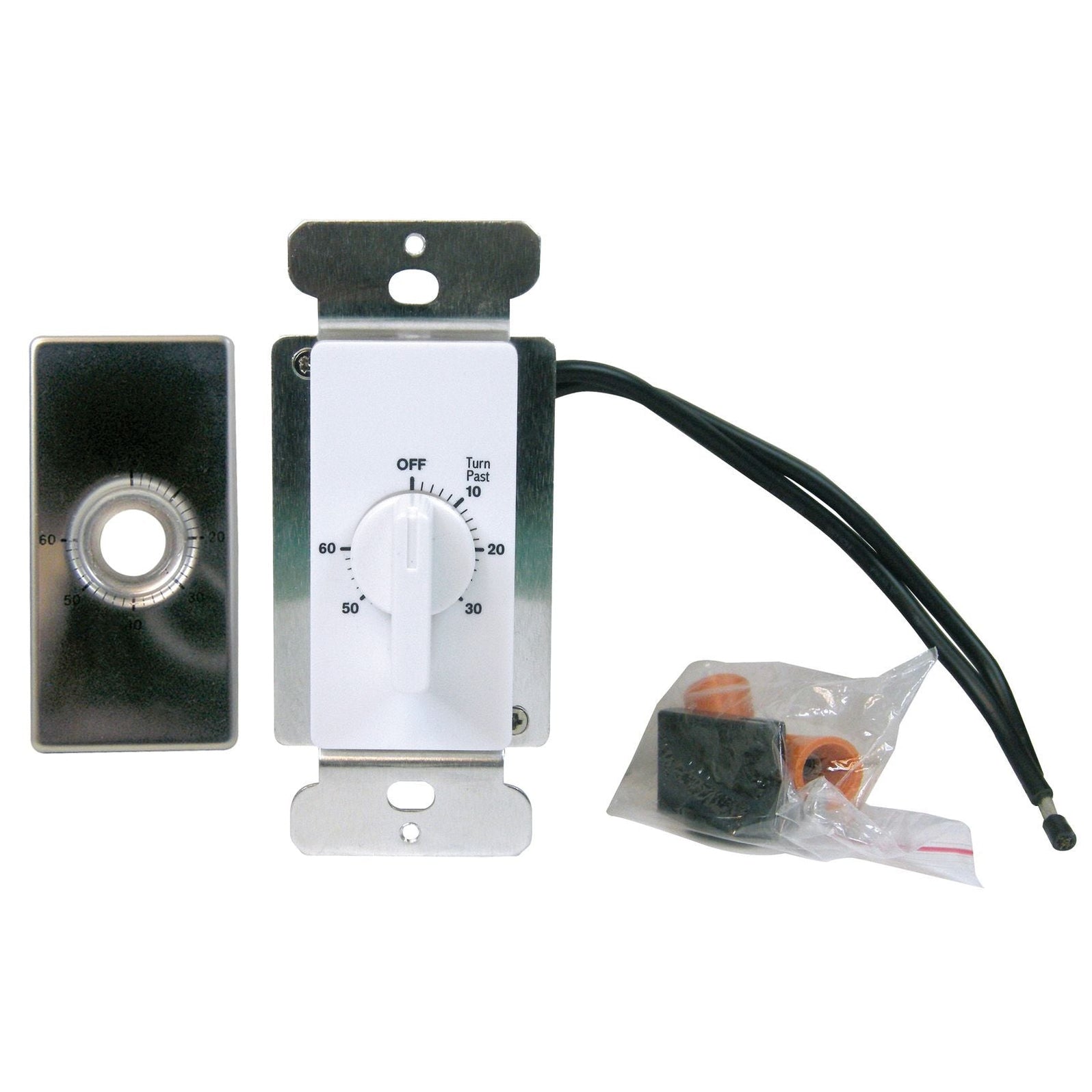 In-Wall 60 Minute Spring Wound Countdown Timer w/ 3 Faceplates — Prime ...